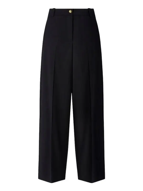 Pinko Pressed-crease Wide-leg Trousers - Black