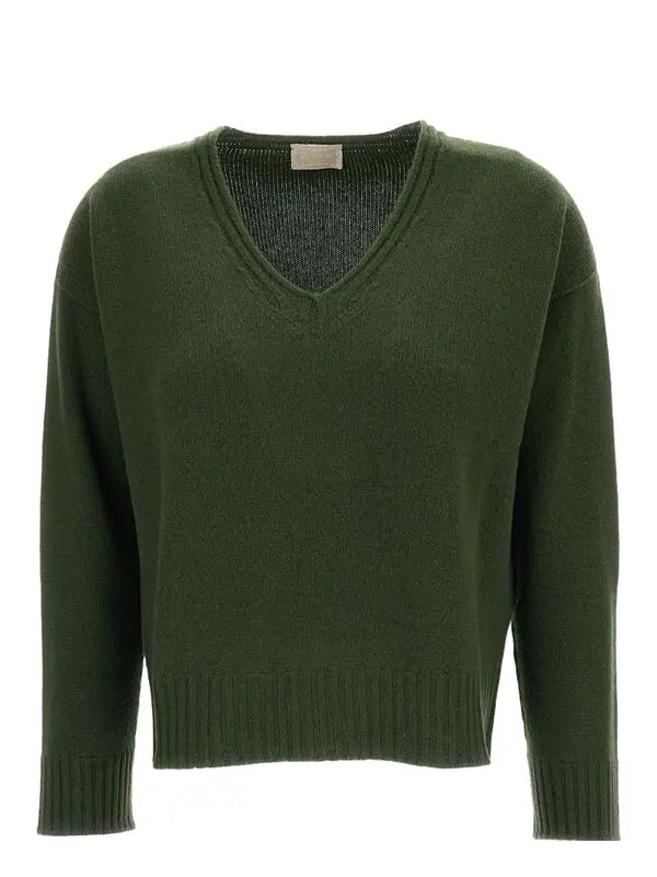 DRUMOHR Long-sleeved V-neck Sweater - Black