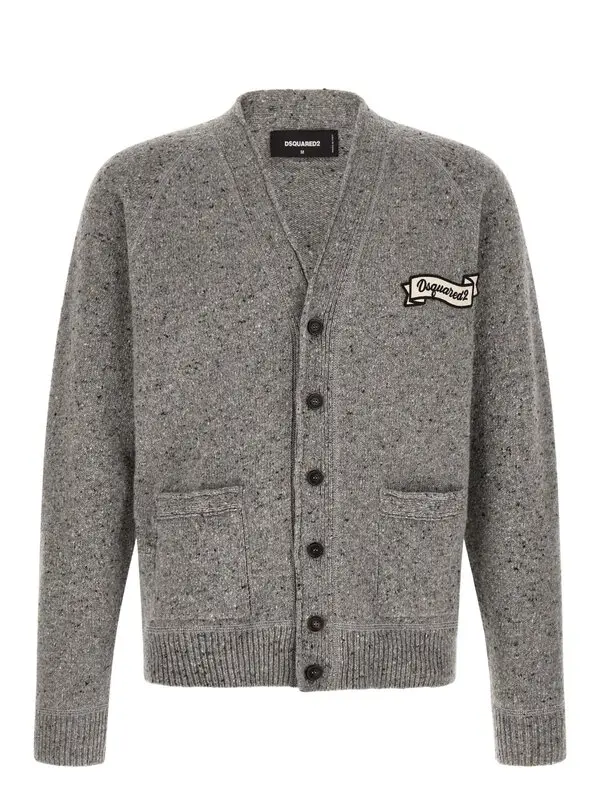 Dsquared2 Long-sleeve Single-breasted Cardigan - Gray