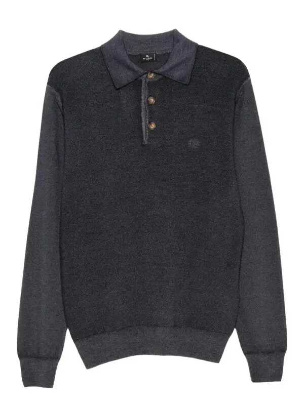 Etro Long-sleeve Polo Shirt - Black