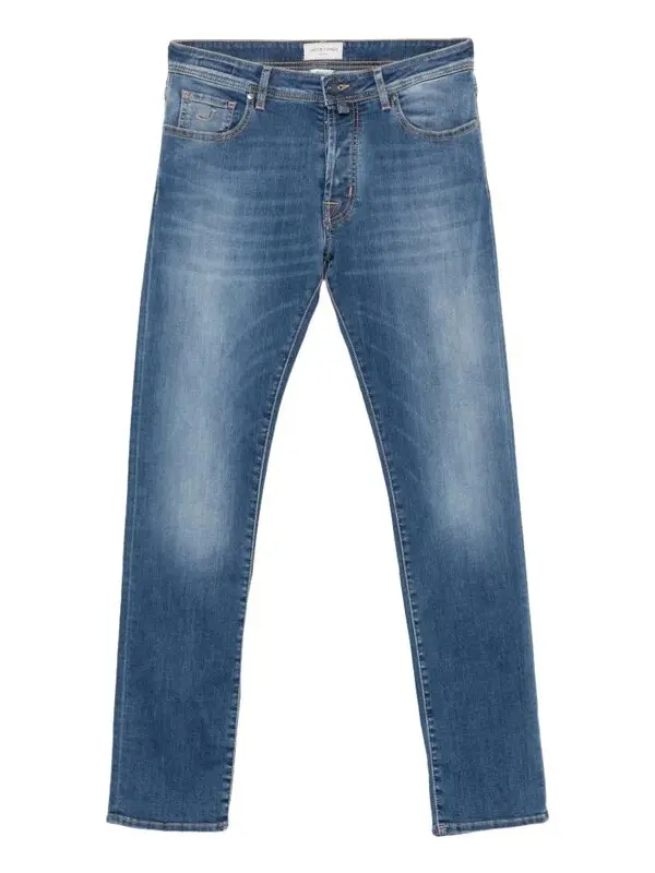 Jacob Cohen Bard Logo-patch Slim-fit Denim Jeans - Blue