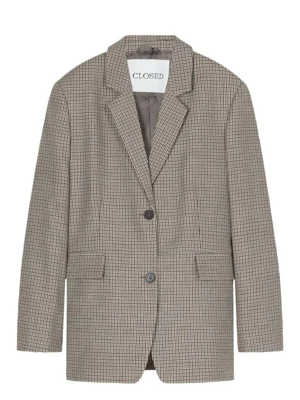 Closed Lola Houndstooth Blazer - Gray