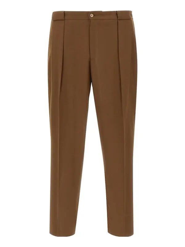 BRIGLIA 1949 Pleated Casual Pants - Brown
