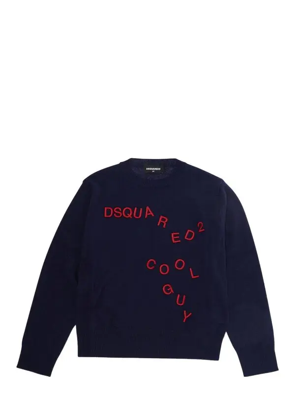 Dsquared2 Embroidered Logo-patch Sweater - Blue