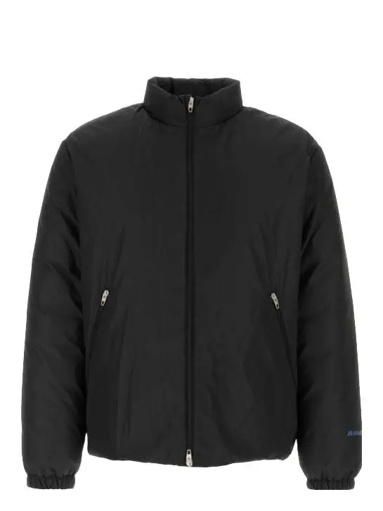 JIL SANDER Long-sleeve Stand-collar Down Jacket - Black