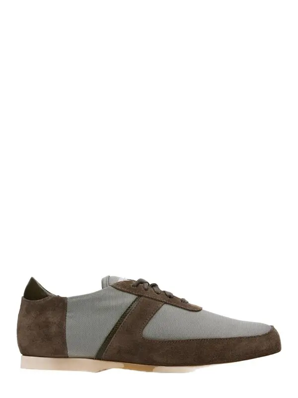 Our Legacy Square Toe Lace Up Sneakers - Silver/green