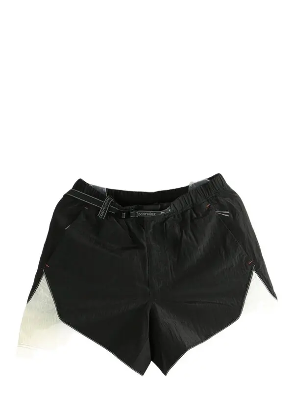 AND WANDER Ripstop Wind Shorts With Belted Waist - Black