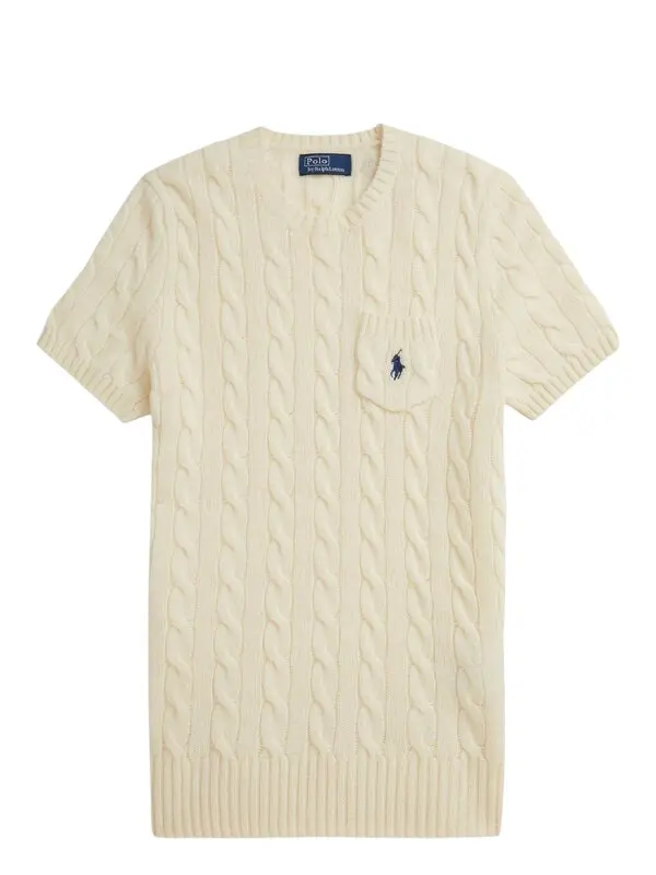 Polo Ralph Lauren Cable Knit Short-sleeve Jumper - Nude