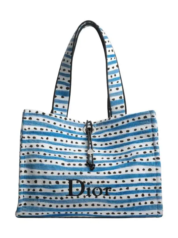 Dior Dioriviera Medium Spongy Book Tote - Blue
