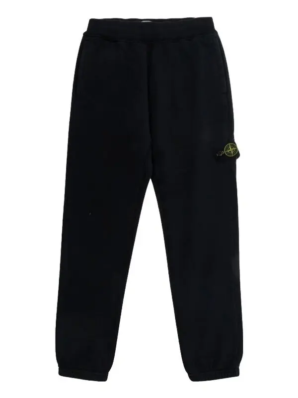 Stone Island Elastic Waist Athletic Pants - Black
