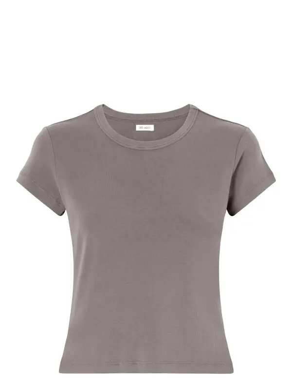 ST. AGNI Slim Fit Crewneck T-shirt - Gray