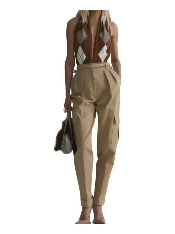MUGLER Cargo Trousers - Brown