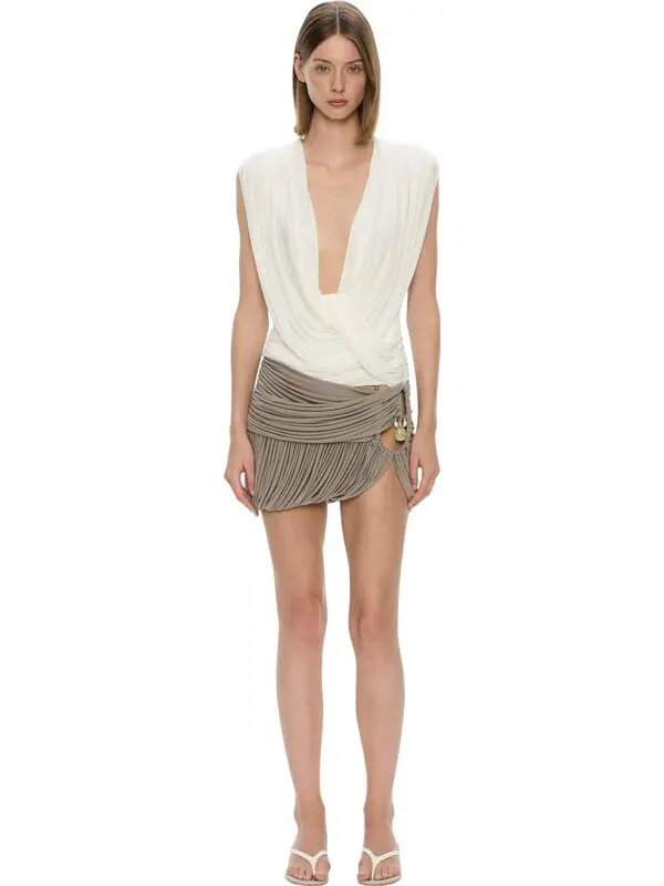 Christopher Esber Beach Glass Bubble Mini Skirt - Grey