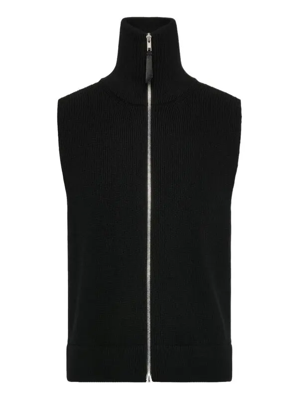 MAISON MARGIELA Zip Knit Gilet - Black