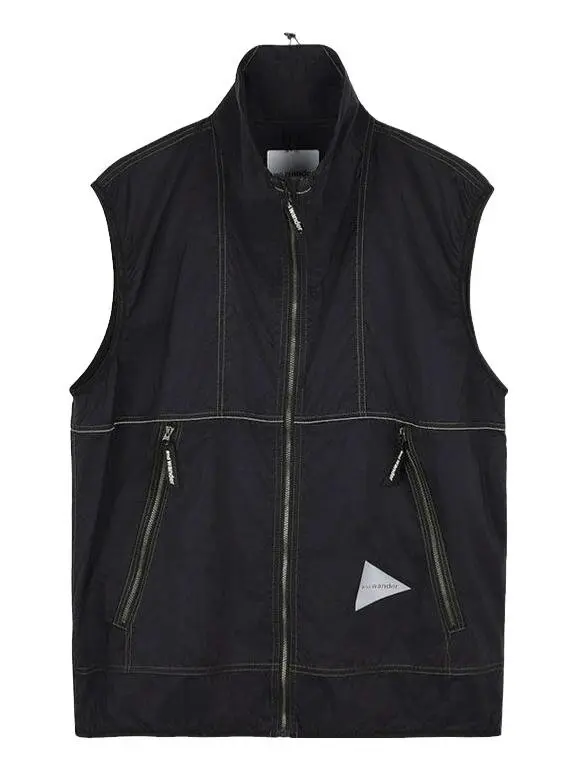 AND WANDER Pertex Windproof Vest - Black