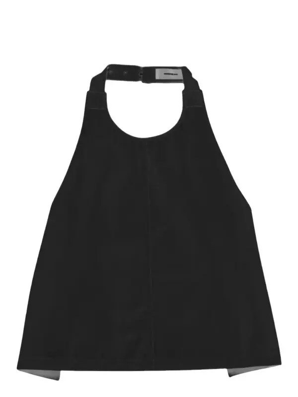 Wardrobe.NYC Draped Halterneck Top - Black