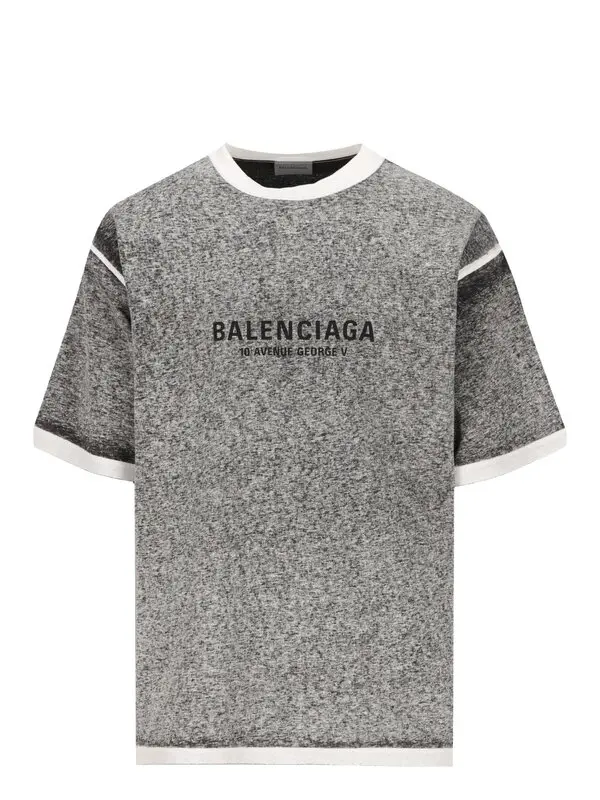 Balenciaga Logo Crewneck T-shirt - Black
