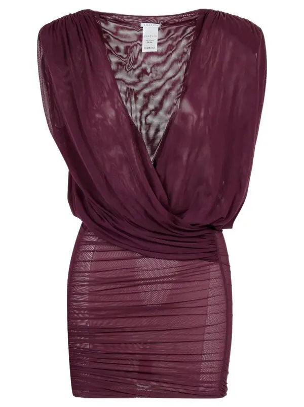 AMAZUIN Ruffled Mini Dress - Red