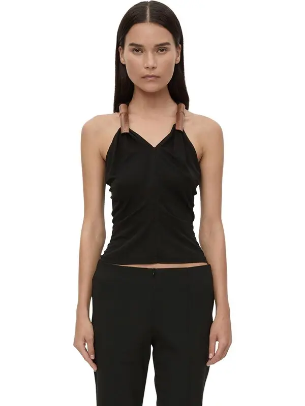Christopher Esber Wind Chime Tank - Black