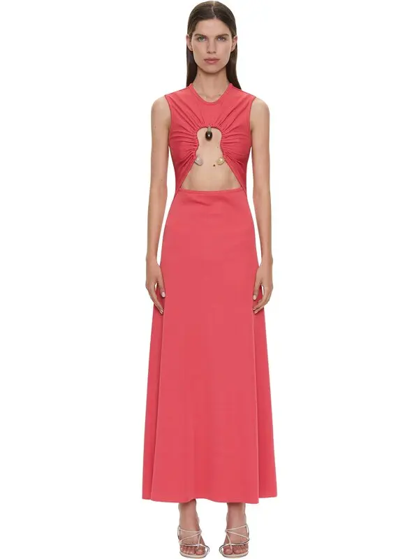 Christopher Esber Hiero Crystal Disconnect Tank Dress - Pink