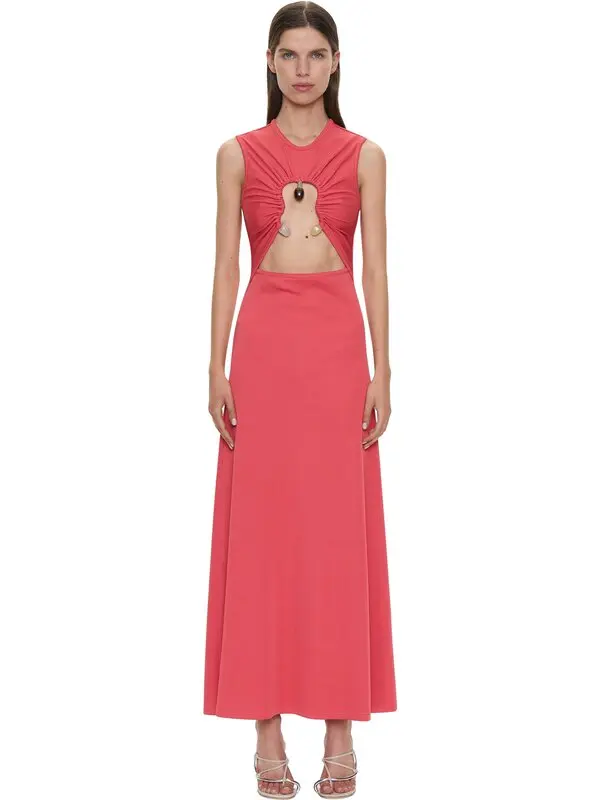 Christopher Esber Hiero Crystal Disconnect Tank Dress - Pink