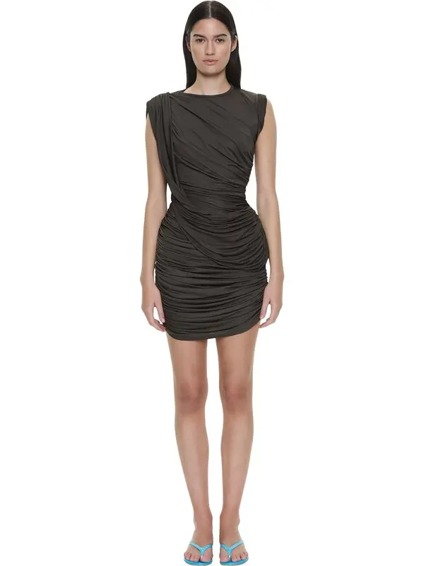 Christopher Esber Verve Twisted Tank Mini Dress - Brown