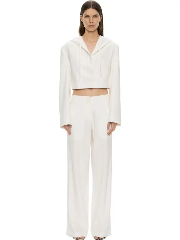 Christopher Esber Redux Linen Wide Leg Trousers - White