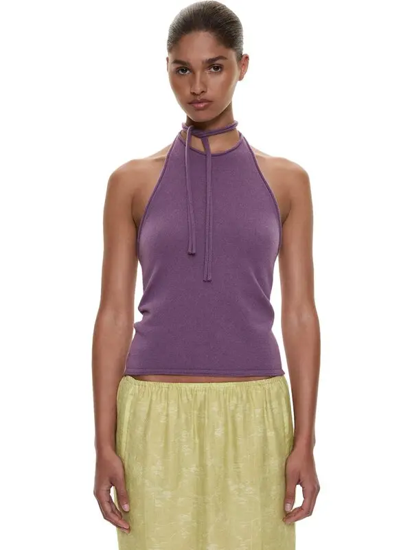Christopher Esber Cashmere Halter Tank - Purple
