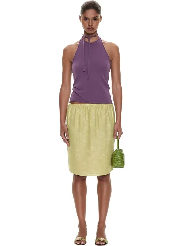 Christopher Esber Light Leak Jacquard Slip Skirt - Yellow