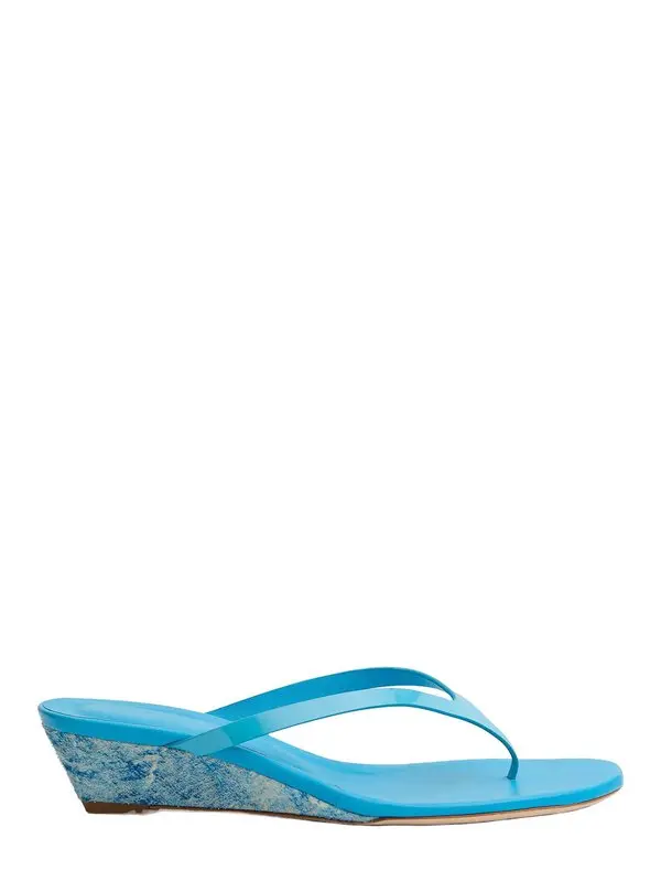 Christopher Esber Scala Wedge Flip Flops - Sea