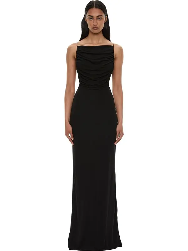 Christopher Esber Sculpted Ruched Maxi Dress - Black