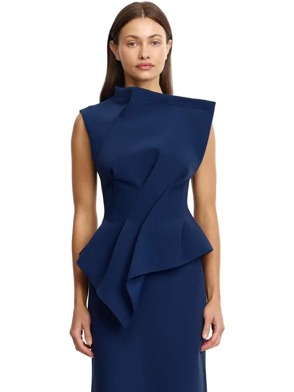 Acler Burbank Sculpted Top - Sapphire