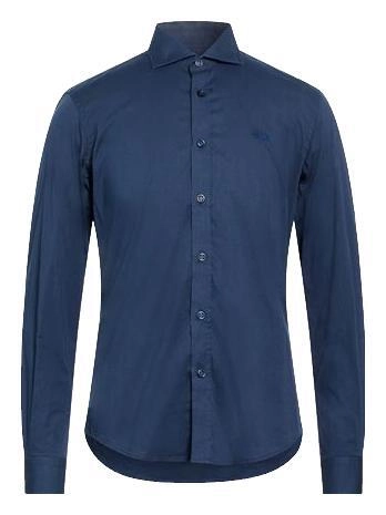 HARMONT & BLAINE Shirt Size Cotton, Elastane - Navy