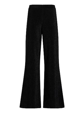 OTTOD'AME Metallic Flared Jersey Pants - Black