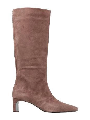 Rag & Bone Chocolate Suede Square Toe Mid Calf Boots - Brown