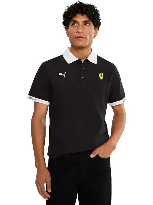 PUMA Scuderia Ferrari Piquet Polo Clothing - Black