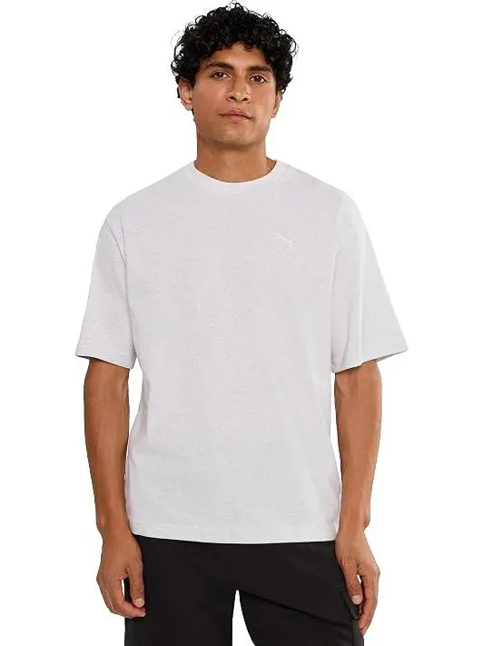 PUMA Essentials Boxy T-shirt T Shirt Glow Heather - White