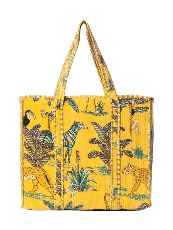 CYC Quilted Cotton Tote Bag - Yellow