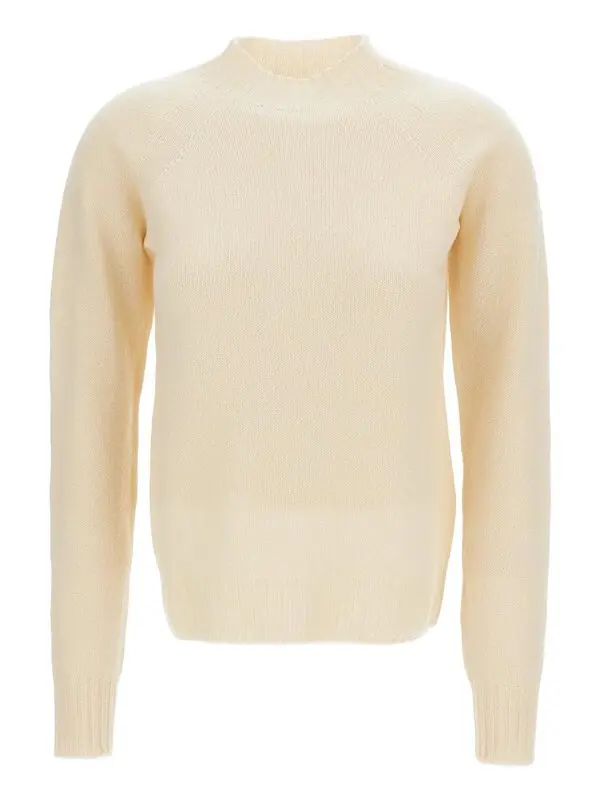 DRUMOHR Half-hooded Crew-neck Sweater - Bianco