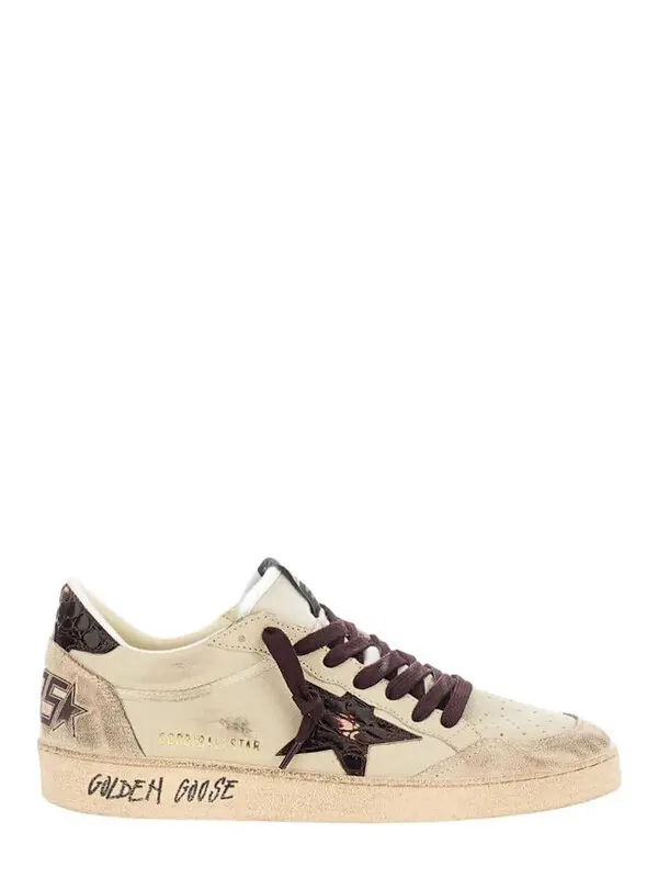 GOLDEN GOOSE Ball Star Sneakers In Coconut - Beige