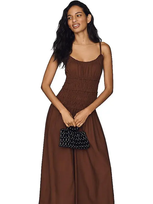 LOST + WANDER Midi Dress - Brown