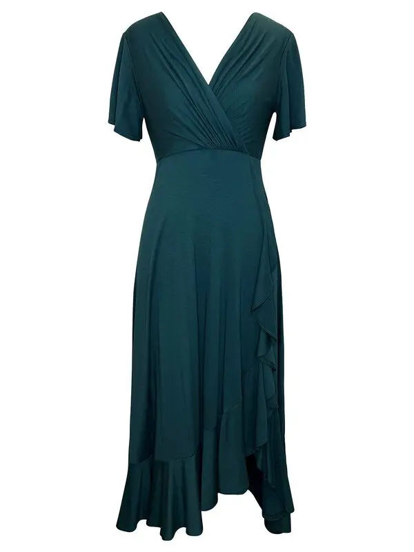 ALIE STREET LONDON Petite Wrap Midi Dress - Green
