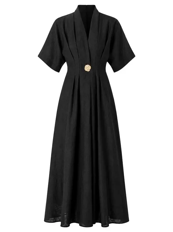 EXQUISE Samara Maxi Dress - Black