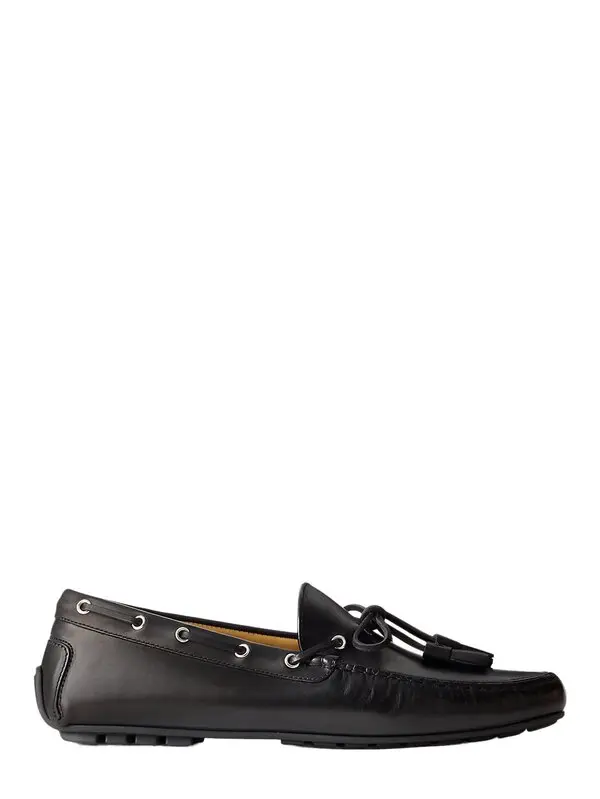 Ralph Lauren Harold Calfskin Tassel Driver - Black