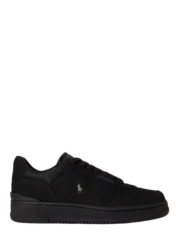 Ralph Lauren Open Masters Nubuck-paneled Sneaker - Black