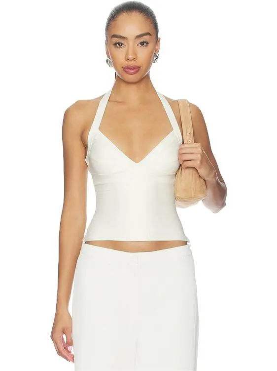 TIGER MIST Sydel Halterneck Top - Cream