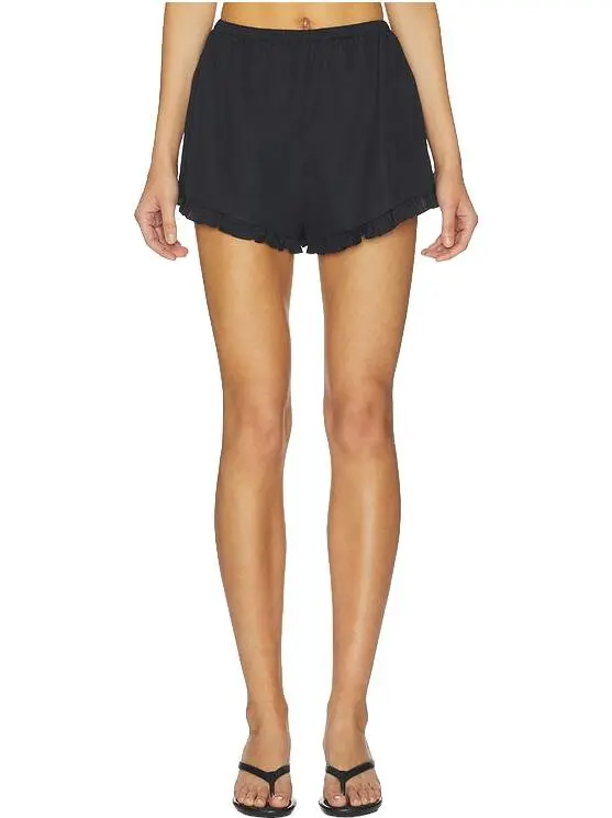 Hunza G Frill Mini Shorts - Black