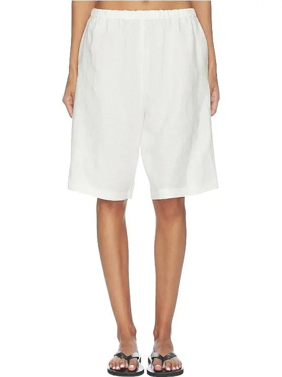 Enza Costa Linen Bermuda Short - Undyed