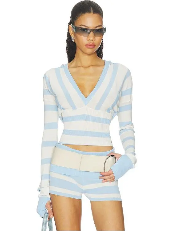 I.AM.GIA Suzi Striped Knit Sweater With Hood - Multi