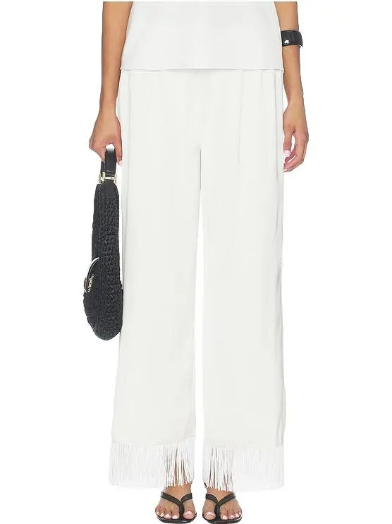 ARTLESS Blair Fringe Pants - White